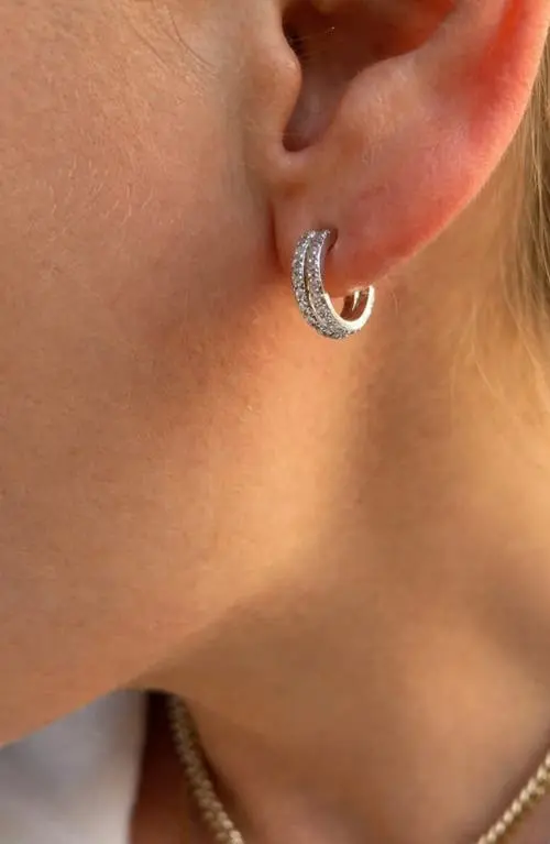 NATIVE GEM Evil Twin Double Hoop Earrings - Silver