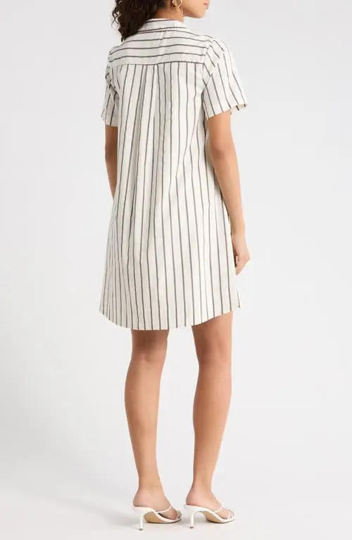 SUGARLIPS Kamara Stripe Cotton Shirt Dress