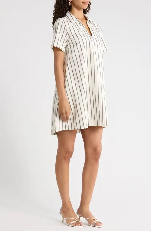 SUGARLIPS Kamara Stripe Cotton Shirt Dress