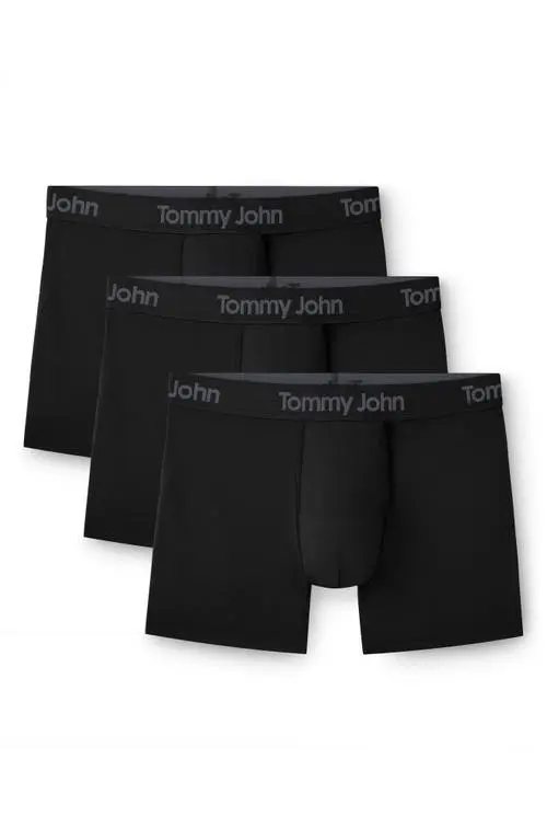Tommy John 3-pack Air Cool Mesh 4-inch Boxer Briefs - Black