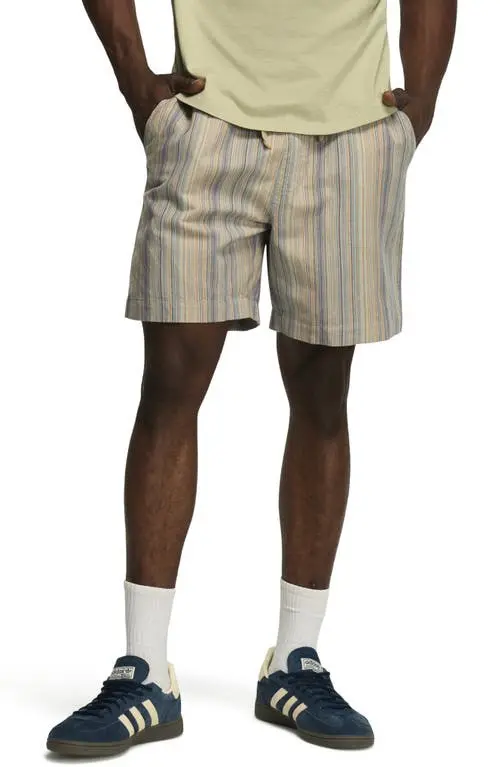 Lucky Brand Linen Blend Striped Shorts
