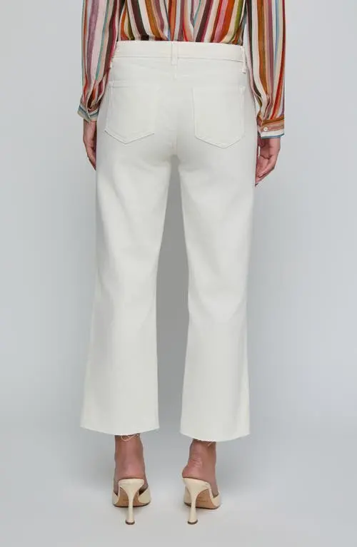 L'Agence Wanda Wide Leg Crop Jeans - Light Ecru