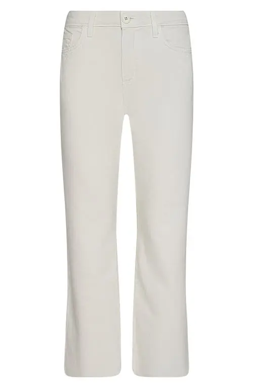 L'Agence Wanda Wide Leg Crop Jeans - Light Ecru