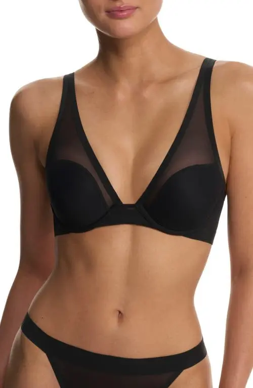Natori True Zen Plunge T-shirt Bra - Black