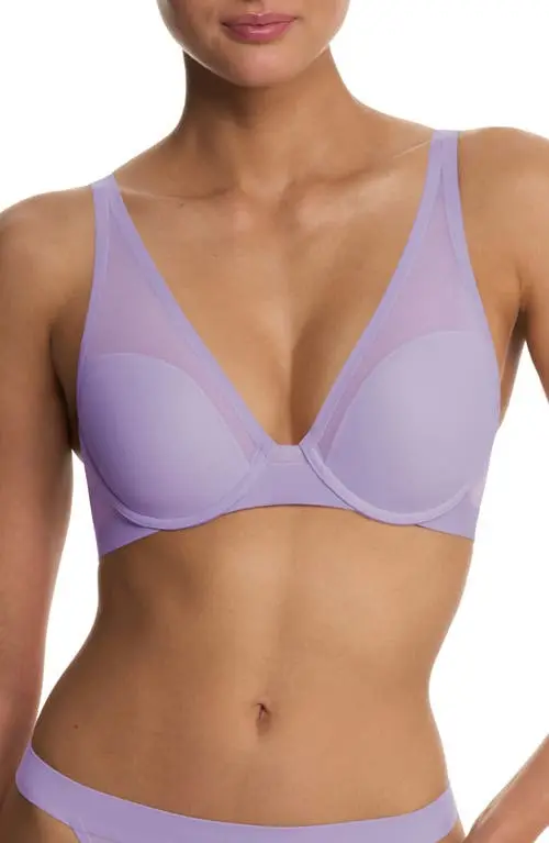 Natori True Zen Plunge T-shirt Bra - Purple Pearl