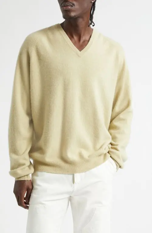Frenckenberger Cashmere V-neck Sweater - Faded Beige
