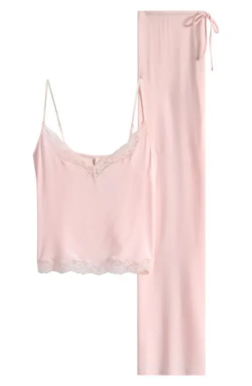 SKIMS Lace Trim Pajamas - Barely Pink