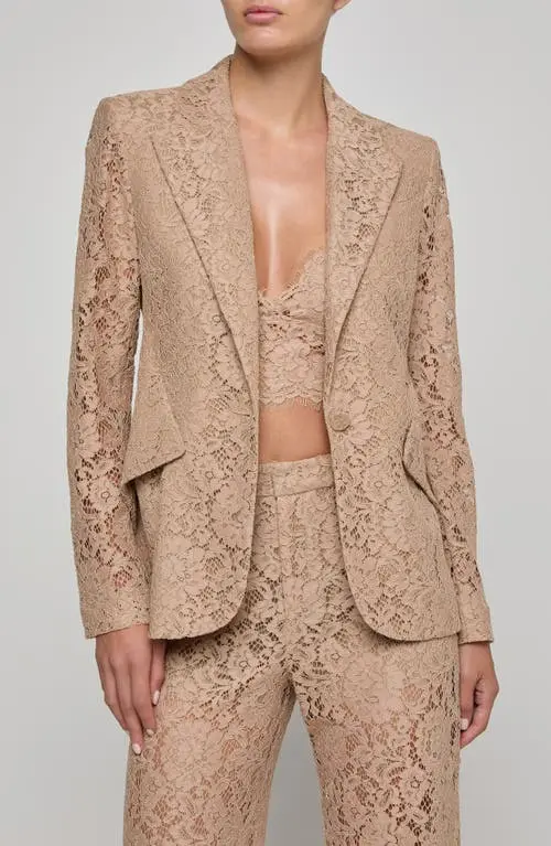 L'Agence Chamberlain Lace Blazer - Cappuccino