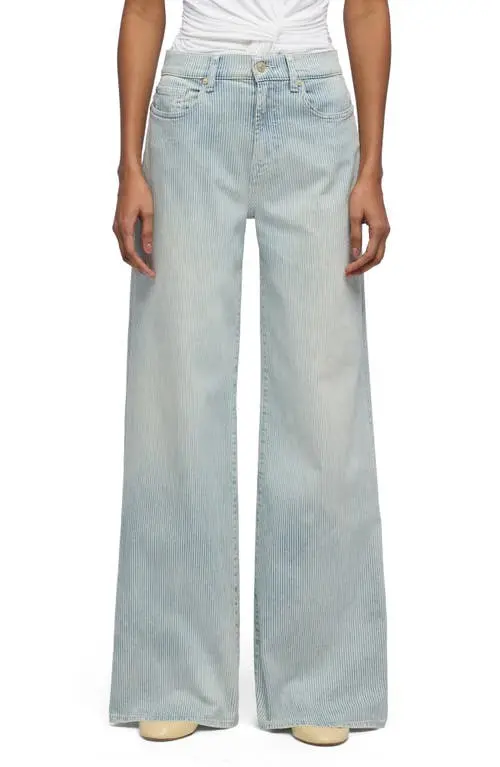 7 For All Mankind Lotta High-waist Wide-leg Jeans - Stripes