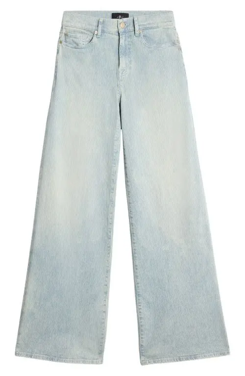 7 For All Mankind Lotta High-waist Wide-leg Jeans - Stripes