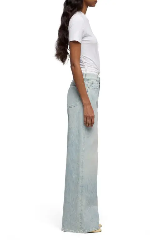 7 For All Mankind Lotta High-waist Wide-leg Jeans - Stripes
