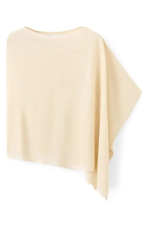 Mango Raul Asymmetrical Hem Knit Cape - Pastel Yellow
