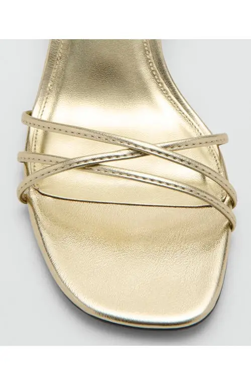 Mango Ankle Strap Sandal - Gold