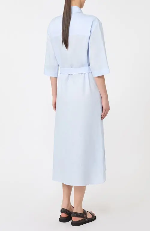 MM BY MAX MARA Tabella Belted Linen Shirt Dress