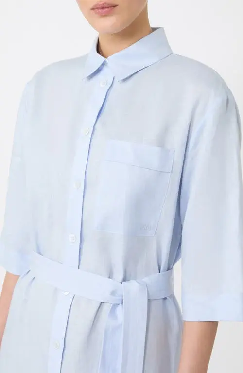 MM BY MAX MARA Tabella Belted Linen Shirt Dress