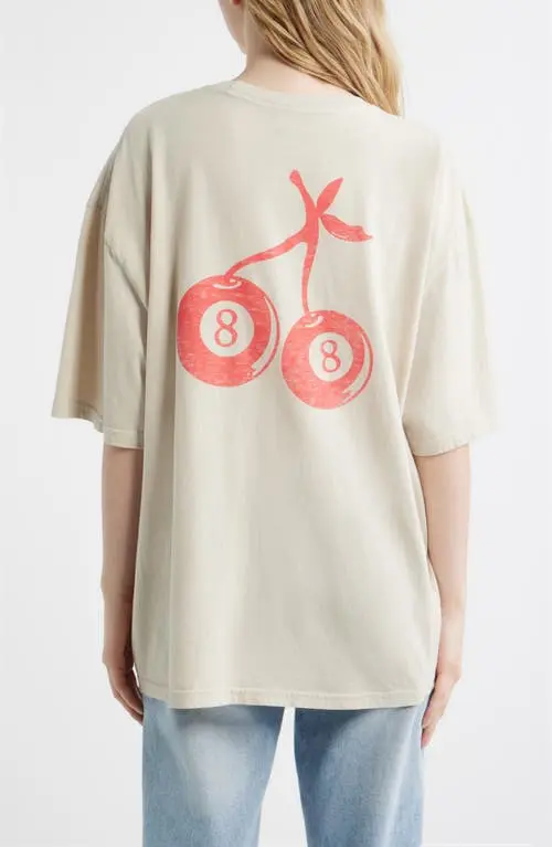 Junk Food 8 Ball Cherries Oversized Cotton Graphic T-shirt