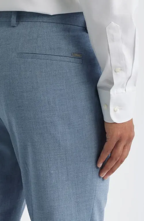 BOSS Genius Slim-fit Virgin Wool-blend Dress Pants - Open Blue