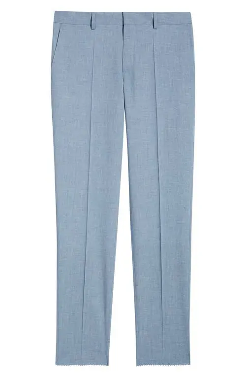 BOSS Genius Slim-fit Virgin Wool-blend Dress Pants - Open Blue