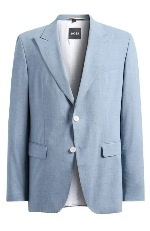 BOSS Hutson Wool Blend Jacket - Open Blue