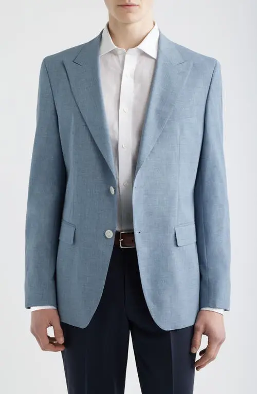 BOSS Hutson Wool Blend Jacket - Open Blue