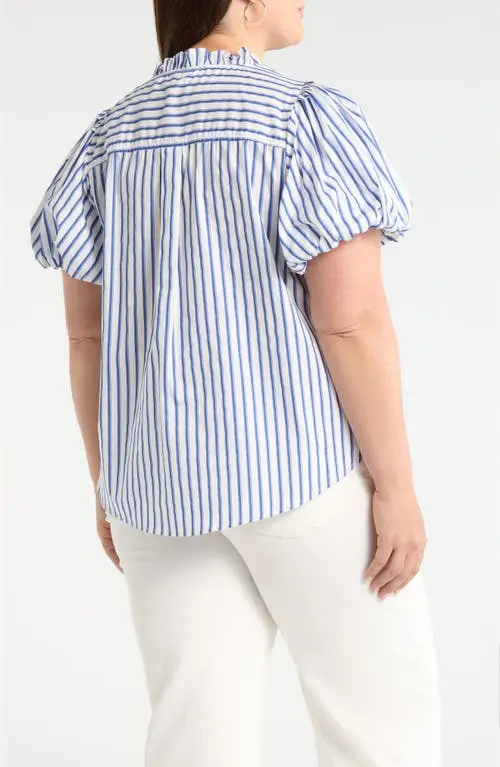 SUGARLIPS Striped Puff Sleeve Top