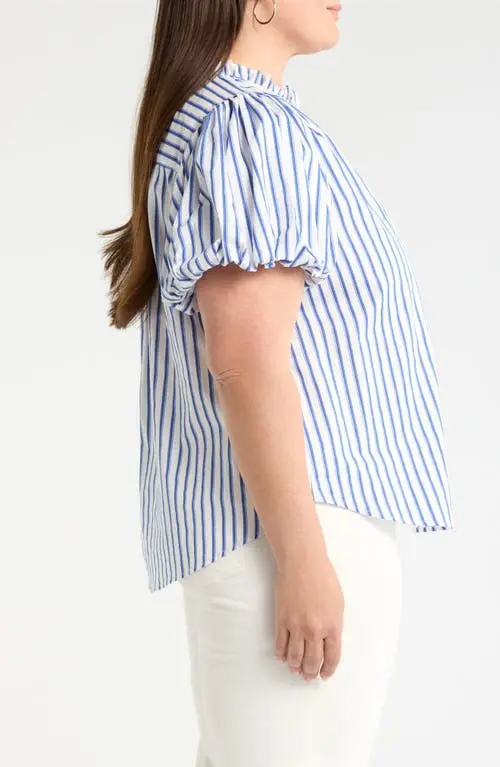 SUGARLIPS Striped Puff Sleeve Top