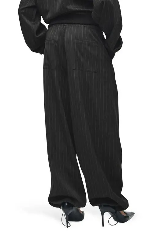 Mango Pinstripe Balloon Pants