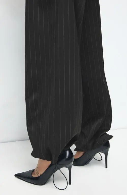 Mango Pinstripe Balloon Pants