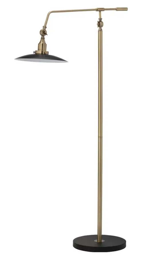 JAMIE YOUNG CO. Mid-century Modern 1-light Floor Lamp - Antique Brass