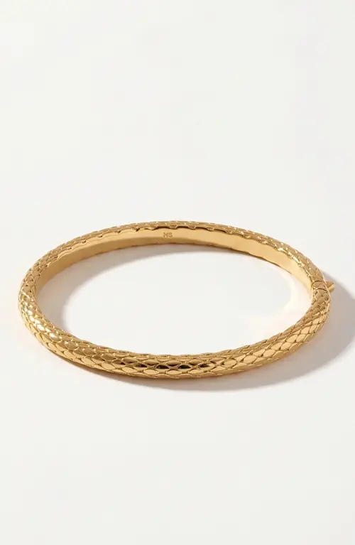 NATIVE GEM Bali Bangle Bracelet - Gold