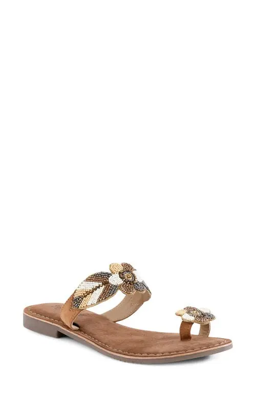 Seychelles Cherry Beaded Toe Ring Sandal - Beige Multi