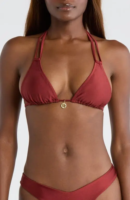 KULANI KINIS Halter Bikini Top - Cinnamon Sugar