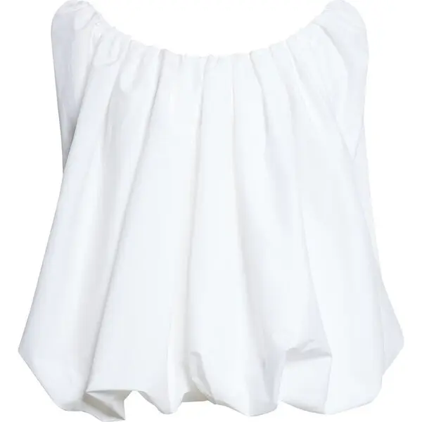 Jacquemus Lavande Draped Bouffant Top - White
