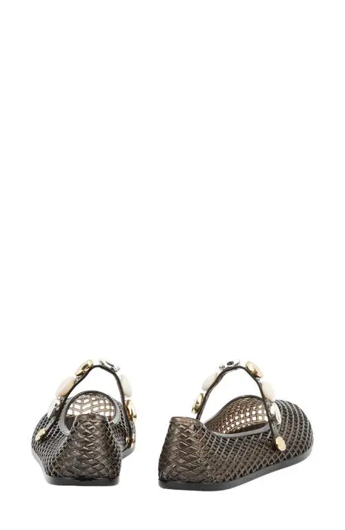 ANCIENT GREEK SANDALS Iro Shells Jelly Flat - Black