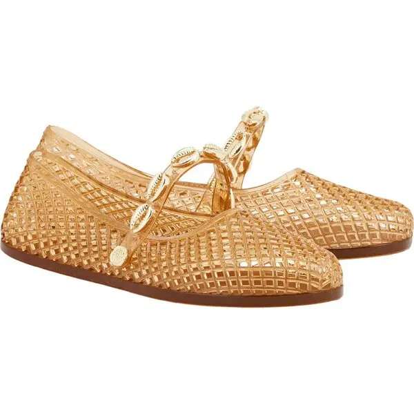 ANCIENT GREEK SANDALS Iro Shells Jelly Flat - Caramel