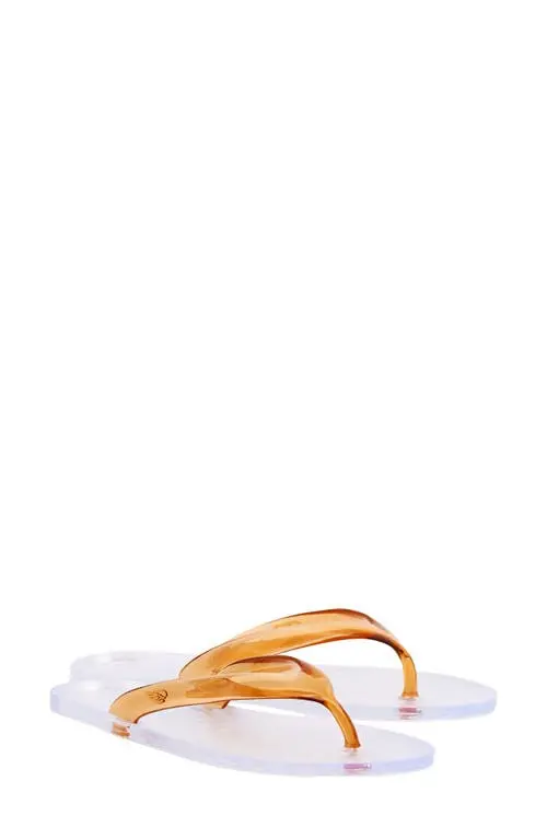 ANCIENT GREEK SANDALS Jelly Flip Flop - Caramel/clear