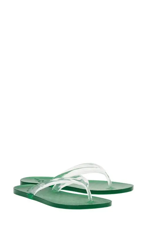 ANCIENT GREEK SANDALS Jelly Flip Flop - Clear/green