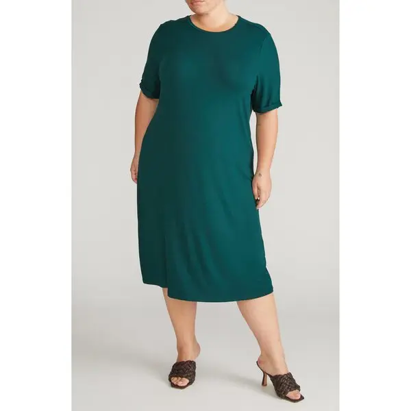 Universal Standard Lily Liquid Jersey Dress - Forest Green