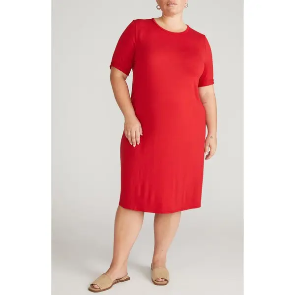 Universal Standard Lily Liquid Jersey Dress - New York Red