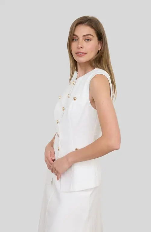 ZOE AND CLAIRE Button-up Vest