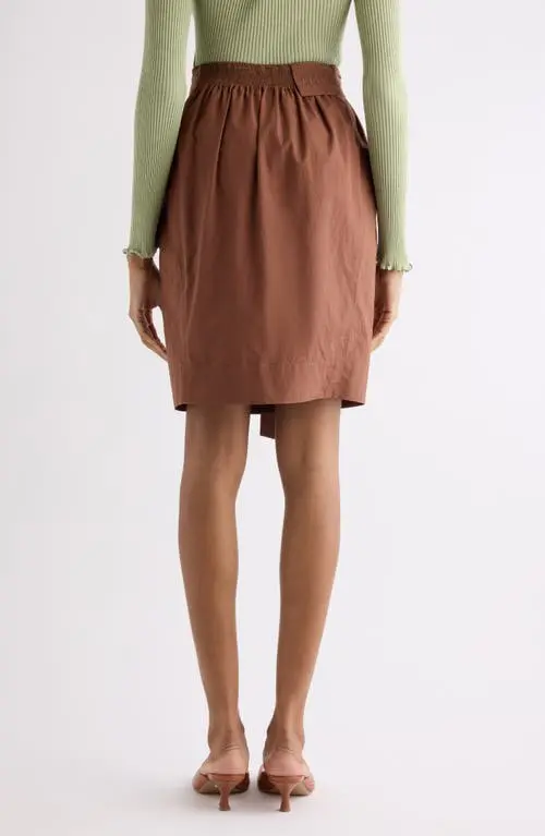 Chloé Tie-waist Cotton Poplin Skirt