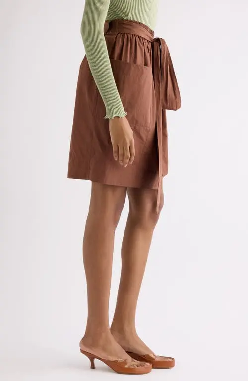 Chloé Tie-waist Cotton Poplin Skirt