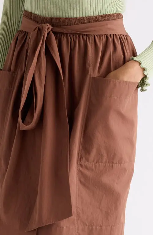 Chloé Tie-waist Cotton Poplin Skirt