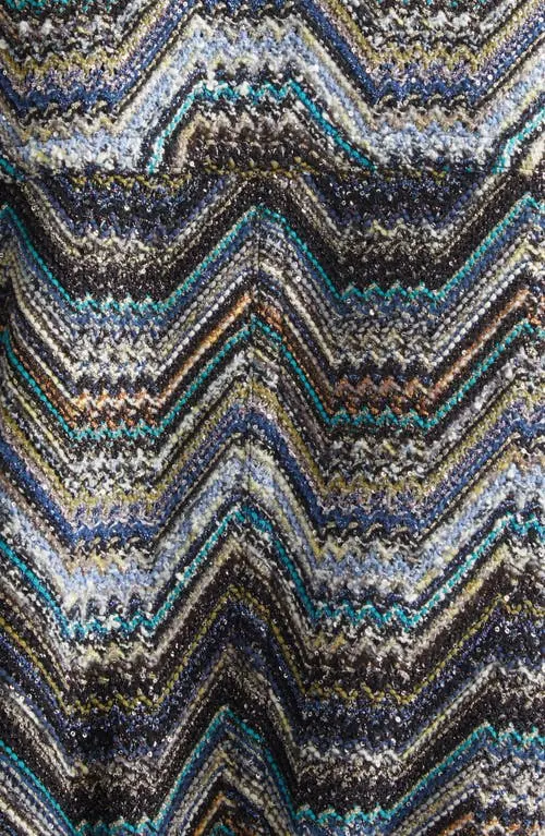 Missoni Metallic Zigzag Sequin Field Jacket - Grey Multi