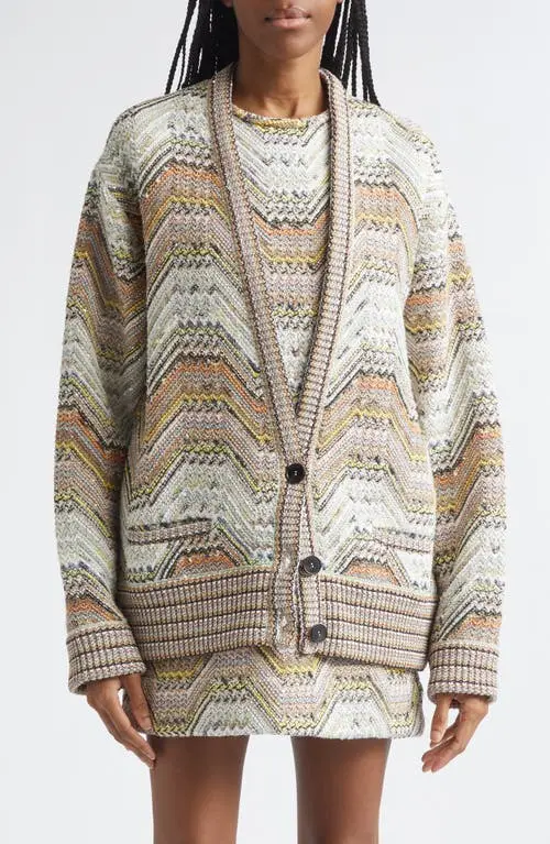 Missoni Metallic Zigzag Sequin Cardigan