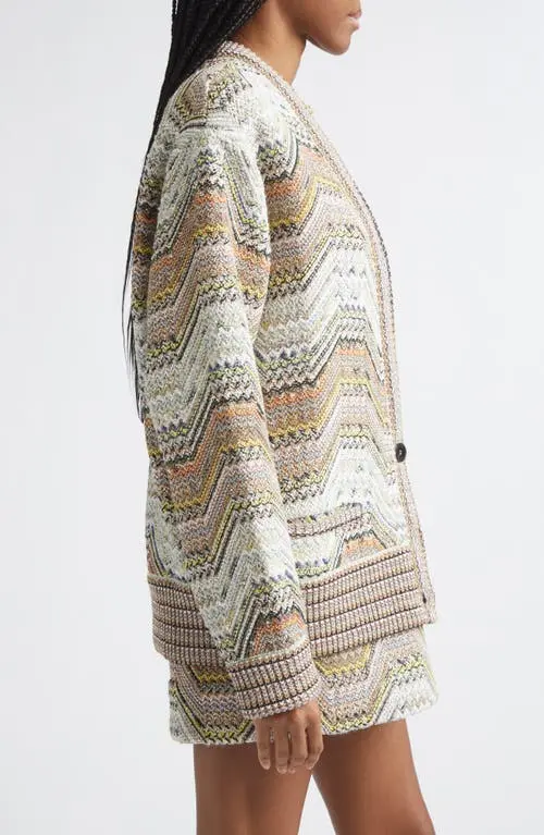 Missoni Metallic Zigzag Sequin Cardigan