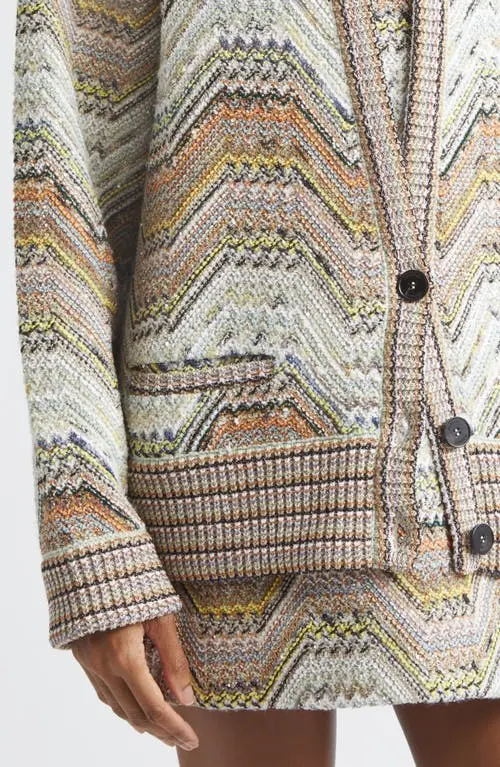 Missoni Metallic Zigzag Sequin Cardigan