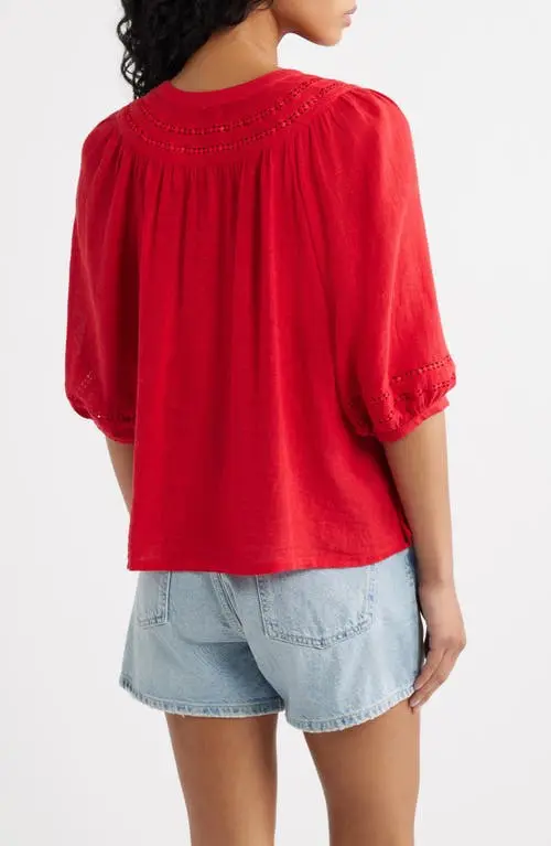Rails X Giadzy Theia Button-up Top - Tomato