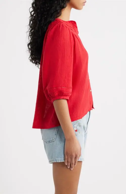 Rails X Giadzy Theia Button-up Top - Tomato