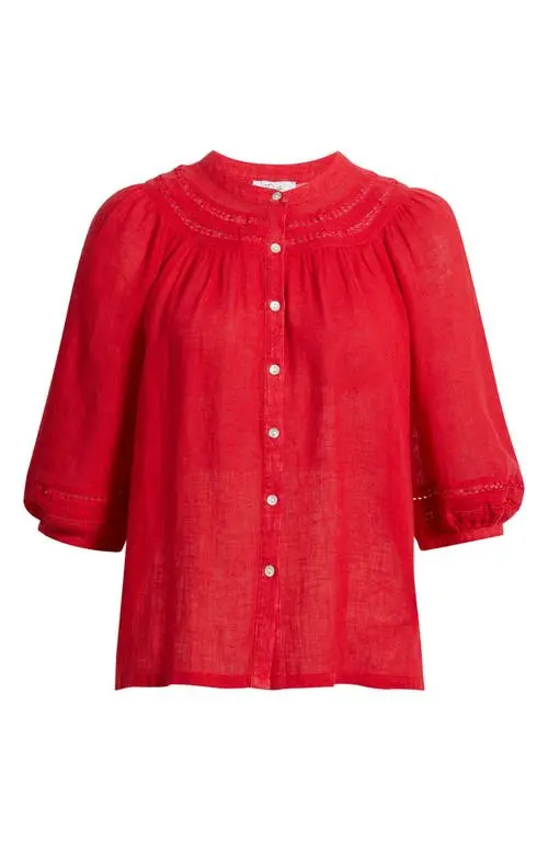 Rails X Giadzy Theia Button-up Top - Tomato